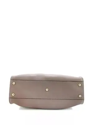 Fendi Peekaboo Regular Satchel Leather Bag - Grey
