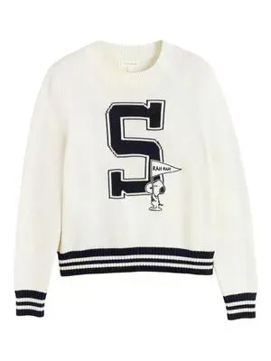 Chinti & Parker X Peanuts Snoopy Varsity Sweater - Neutrals