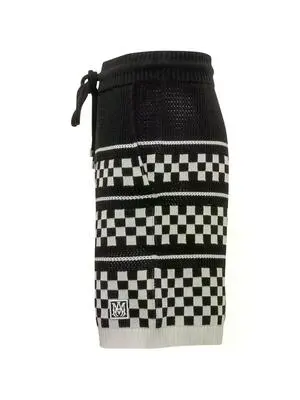 Amiri Checkered Shorts - Black