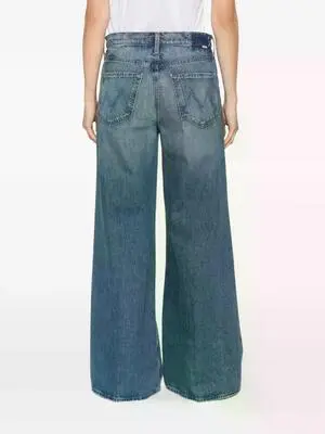 MOTHER The Ditcher Roller Raw-hem Jeans - Blue