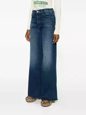 MOTHER Hustler Roller Wide Leg Jeans - Blue