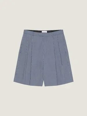 Givenchy Double Pleat Checked Bermuda Shorts