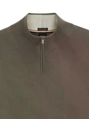 BOSS Zip-up High-neck Sweatshirt