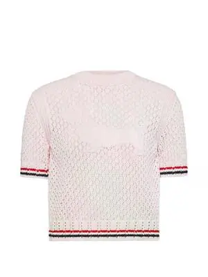 Thom Browne Pointelle-stitch T-shirt