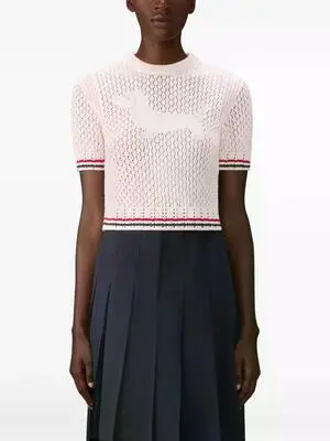 Thom Browne Pointelle-stitch T-shirt