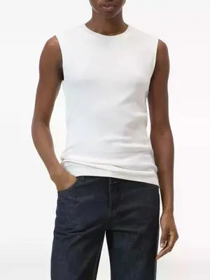 Closed Sleeveless Crewneck Top