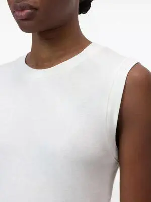 Closed Sleeveless Crewneck Top