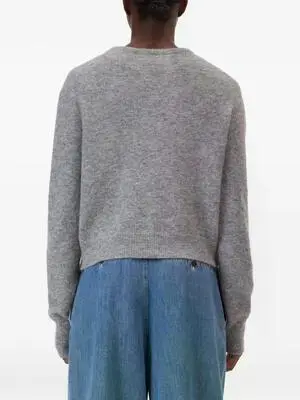 Closed Crew-neck Cardigan - Grey