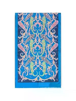 Etro Paisley-print Scarf - Blue