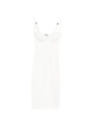 Elisabetta Franchi Straps Midi Dress - White
