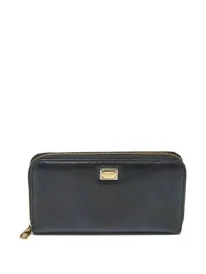 Dolce & Gabbana Leather Zip-around Wallet - Black