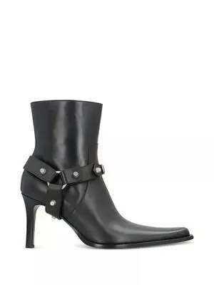 Balenciaga Pointed-toe Boots With Studded Strap