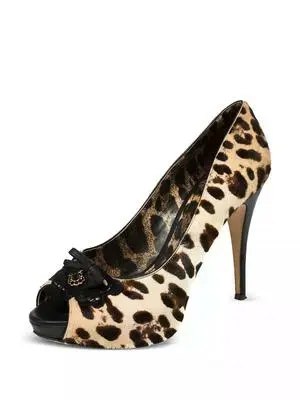 Dolce & Gabbana Leopard-print Peep-toe Pumps