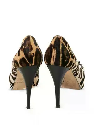 Dolce & Gabbana Leopard-print Peep-toe Pumps