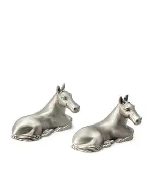 ROYAL SELANGOR Pewter Horse Chopstick Rests - Silver