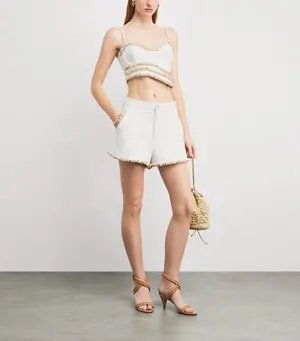 PatBO Embroidered Tailored Shorts