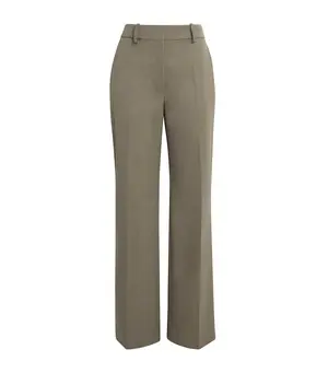Women's Tailored Wool-Blend Trousers