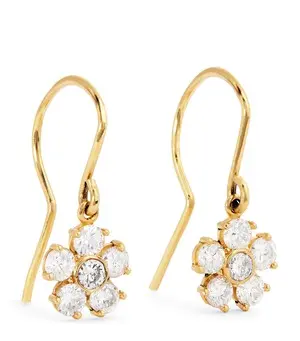 JENNIFER MEYER Edith Diamond Earrings - Gold
