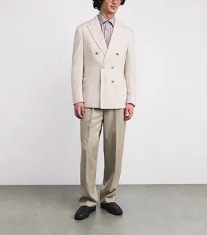 Eleventy Wool Double-breasted Blazer