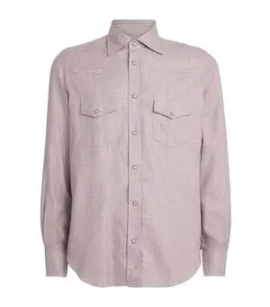 Eleventy Cotton-cashmere Texas Overshirt
