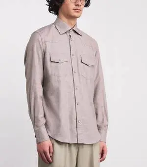 Eleventy Cotton-cashmere Texas Overshirt