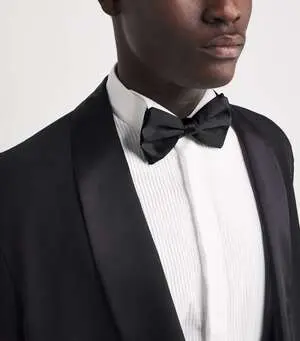 Giorgio Armani Silk Bow Tie - Black