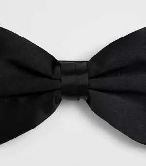 Giorgio Armani Silk Bow Tie - Black