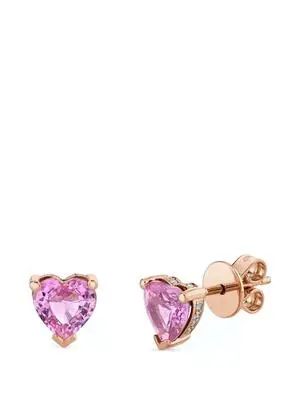 Shay Sapphire Heart Stud Earrings