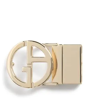 Giorgio Armani Palladium-plated Ga Logo Belt Buckle - Yellow