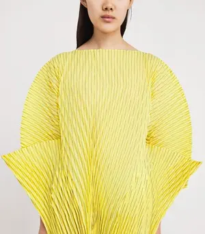 Issey Miyake Machine Pleats Stripe Dress
