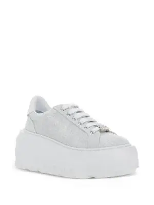 Casadei Nexus Platform Embellished Sneakers - Grey