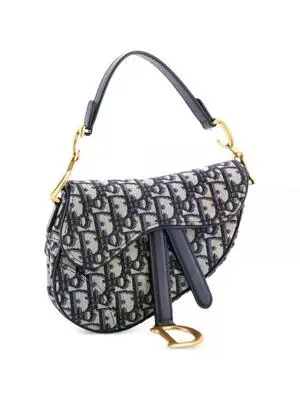 Dior Saddle Handbag Oblique Canvas Mini Shoulder Bag - Blue