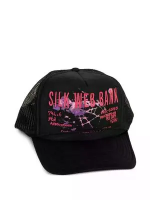 SP5DER Silk Web Bank Trucker Cap - Black