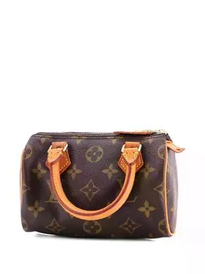 LOUIS VUITTON Speedy Mini Hl Handbag Monogram Canvas Satchel - Brown