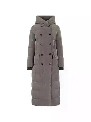 MOORER Padded Double-breasted Hooded Coat