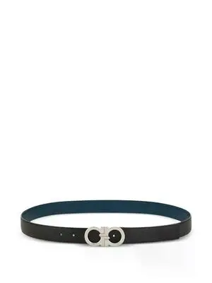 FERRAGAMO Logo Buckle Belt - Black
