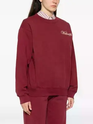SPORTY & RICH Soho Logo Crew-neck Sweatshirt - Red