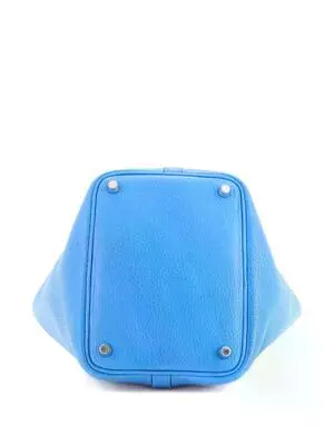 Hermès Picotin Lock Clemence Pm Bucket Bag - Blue