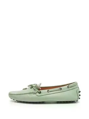TOD'S Gommino Leather Loafers - Green