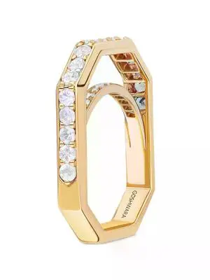 Goshwara Diamond Square Band Ring - Gold