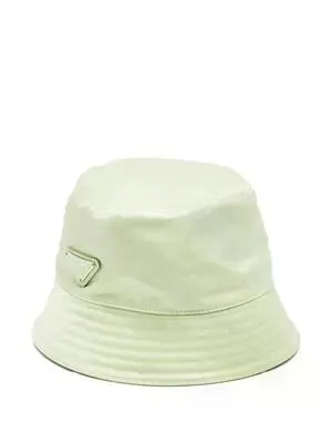 Prada Logo-plaque Bucket Hat - Green