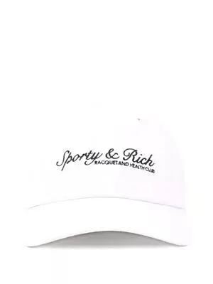 SPORTY & RICH Embroidered Cap - White