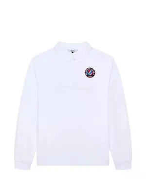MALBON X Grateful Dead Stealie Long-sleeve Polo - White