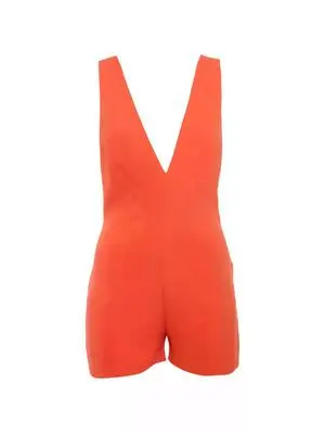 LA PERLA VINTAGE V-neck Playsuit - Orange