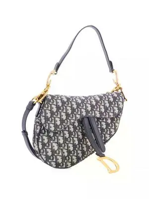 Dior Saddle Handbag Oblique Canvas Medium Shoulder Bag - Blue