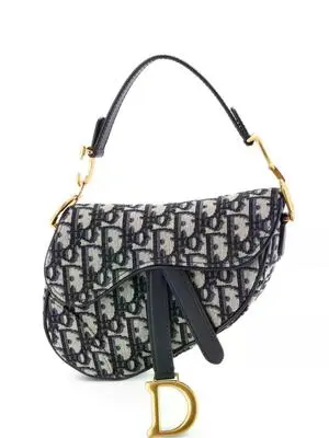 Dior Saddle Handbag Oblique Canvas Mini Shoulder Bag - Blue