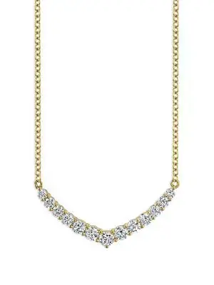 ANITA KO Diamond Curved Necklace