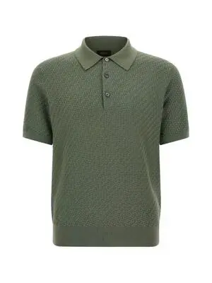 Brioni Textured Weaving Polo Shirt