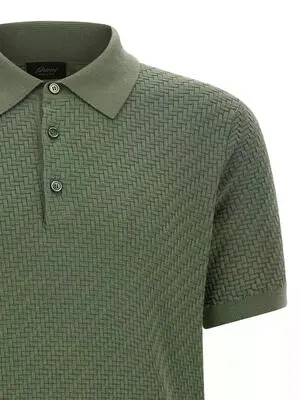Brioni Textured Weaving Polo Shirt