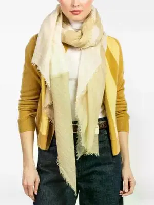 Frenckenberger Faded-stripe Scarf - Neutrals